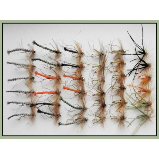 variety pack 30 flies daddy long legs trout fishing flies - Troutflies UK